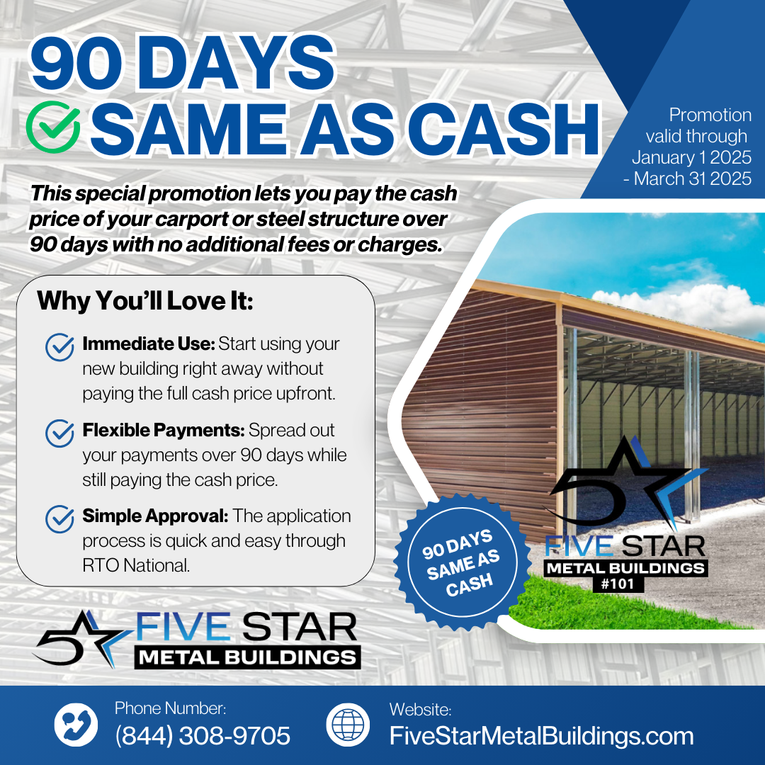 Financing & Rent-to-Own - Five Star Metal Buildings